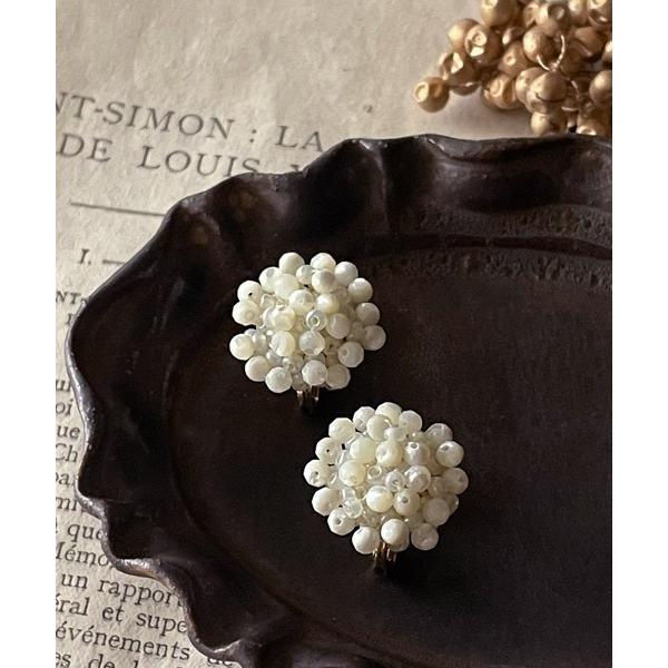 ZOZO問い合わせ番号:103354325ショップ:TONE，トーンブランド:tone，トーン商品名:【mallelabrocante/マルラブロカント】古いビーズと天然石の痛みにくいつぶつぶフラワーイヤリングカテゴリ:アクセサリー>...