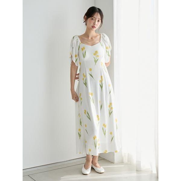 ZOZO問い合わせ番号:103354866ショップ:gelato pique，ジェラート　ピケブランド:gelato pique，ジェラートピケ商品名:チューリップ柄カップインワンピースカテゴリ:ルームウェア>ルームウェア/パジャマブ...