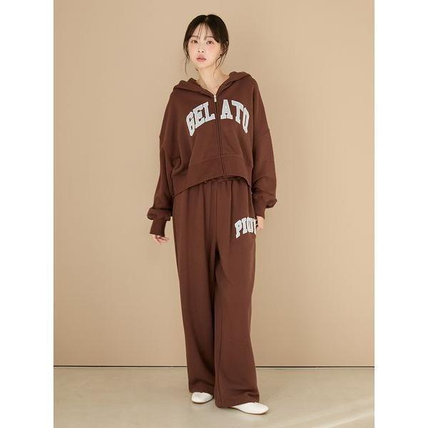 ZOZO問い合わせ番号:103354870ショップ:gelato pique，ジェラート　ピケブランド:gelato pique，ジェラートピケ商品名:カレッジロゴ裏毛ロングパンツカテゴリ:ルームウェア>ルームウェア/パジャマブランド...