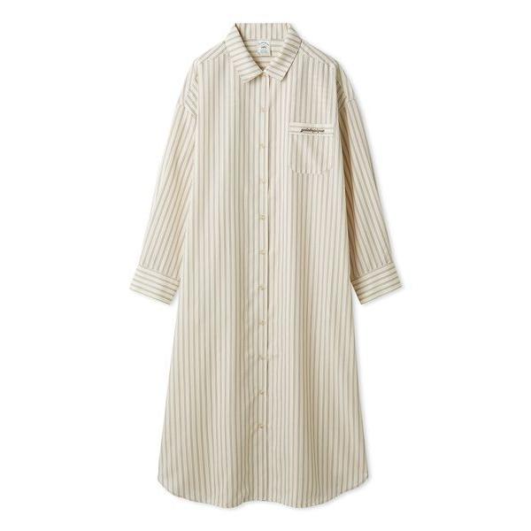 『セール実施中』ZOZO問い合わせ番号:103354877ショップ:gelato pique，ジェラート　ピケブランド:gelato pique，ジェラートピケ商品名:ストライプシャツワンピースカテゴリ:ルームウェア>ルームウェア/パ...