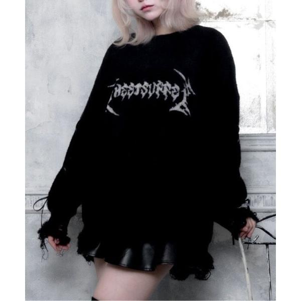 ZOZO問い合わせ番号:103355194ショップ:GENERY，ジェネリーブランド:mine by LAFARY，マインバイラファリー商品名:Sweet Sufferingダメージオーバーニットカテゴリ:トップス>ニット/セーターブ...