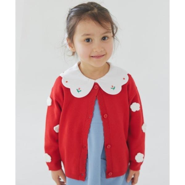 ZOZO問い合わせ番号:103355540ショップ:moimoln，モイモルンブランド:moimoln，モイモルン商品名:フラワーニット長袖カーディガンカテゴリ:トップス>カーディガン/ボレロブランド品番:M261GDB09P素材:本...