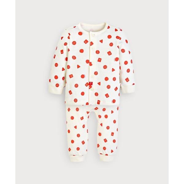 ZOZO問い合わせ番号:103355630ショップ:moimoln，モイモルンブランド:moimoln，モイモルン商品名:【ルームウェア】スマイルシェイプ柄長袖トップス＆パンツカテゴリ:ルームウェア>ルームウェア/パジャマブランド品番...