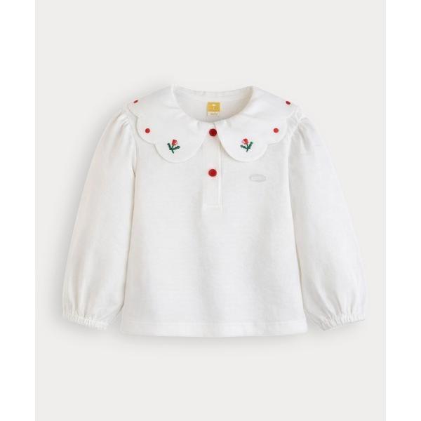 ZOZO問い合わせ番号:103355786ショップ:moimoln，モイモルンブランド:moimoln，モイモルン商品名:チューリップ刺繍カラー長袖Tシャツカテゴリ:トップス>Tシャツ/カットソーブランド品番:M261TSB17P素材...