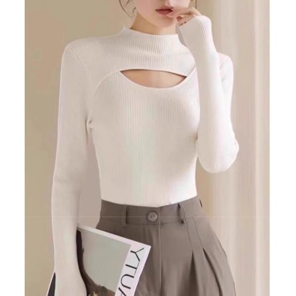 『タイムセール実施中』ZOZO問い合わせ番号:103355908ショップ:EGOIST，エゴイストブランド:semuse，セミューズ商品名:フェイクレイヤードハイネックリブ編みニットトップスカテゴリ:トップス>ニット/セーターブランド...