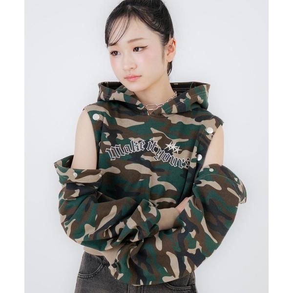 『セール実施中』ZOZO問い合わせ番号:103355975ショップ:ANAP，アナップブランド:ANAP GiRL，アナップガール商品名:袖ボタンアキピグメントフーディースウェットカテゴリ:トップス>その他トップスブランド品番:913...