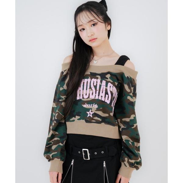 ZOZO問い合わせ番号:103355976ショップ:ANAP，アナップブランド:ANAP GiRL，アナップガール商品名:ピグメントオフショルカレッジスウェットカテゴリ:トップス>その他トップスブランド品番:913-7890素材:本体...