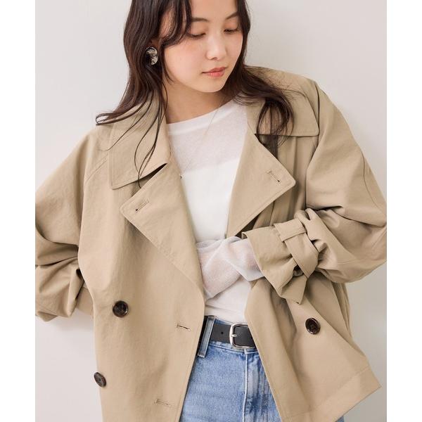 ZOZO問い合わせ番号:103356005ショップ:VIS，ビスブランド:VIS，ビス商品名:ショートトレンチコート/UVケア・撥水・花粉ガードカテゴリ:ジャケット/アウター>トレンチコートブランド品番:2026-A-BVL36040...