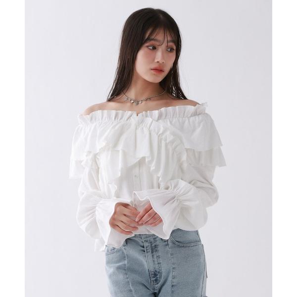 ZOZO問い合わせ番号:103356785ショップ:repipi armario，レピピアルマリオブランド:repipi armario，レピピ アルマリオ，10C REPIPI，ジューシーレピピ商品名:【2WAY】フリルブラウスカテゴリ:...