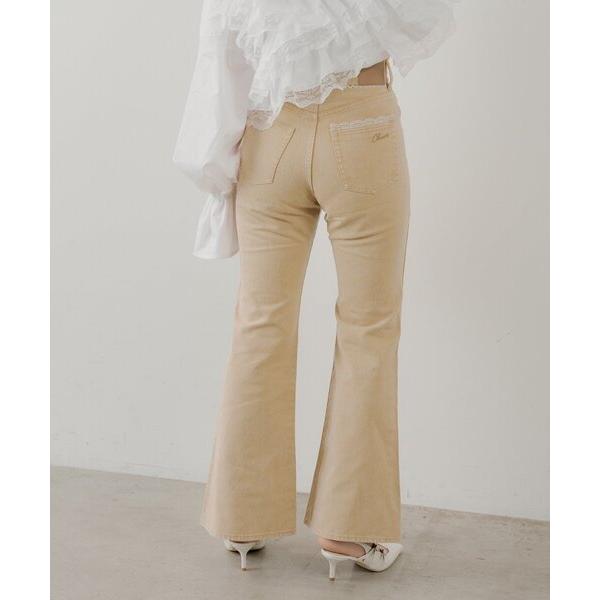 ZOZO問い合わせ番号:103356991ショップ:Chico，チコブランド:Chico，チコ商品名:レースデザインフレアデニムカテゴリ:パンツ>デニムパンツブランド品番:CHZ1061103A0001素材:本体：綿100％ 皮革部分...