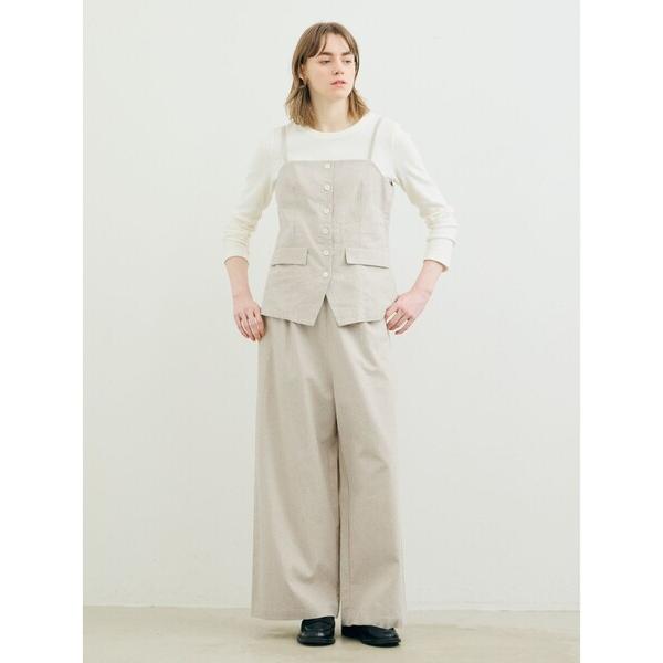 ZOZO問い合わせ番号:103357607ショップ:MARcourt，マーコートブランド:MARMARMAR，マーマーマー商品名:MARMARMAR リネン混ビスチェ風ベストカテゴリ:トップス>ベストブランド品番:1-830117素材...