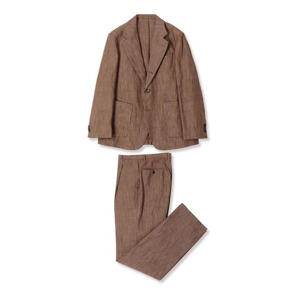 参考価格：129，800円発売時期：2024年11月コンディション：A（使用感なし）数回使用した程度で使用感が感じられないアイテム付属品：スペアボタン参考商品名：la favola コットンリネン シングルブレステッド3Bスーツ参考品番：6...