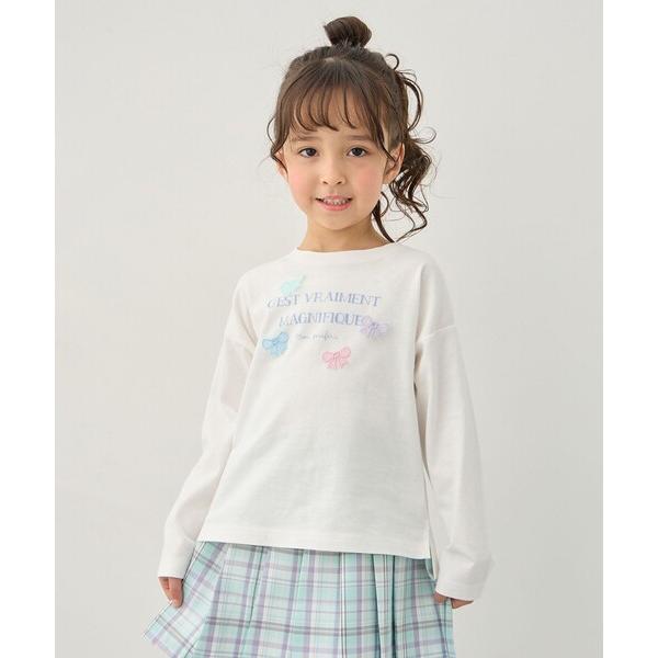 ZOZO問い合わせ番号:103394351ショップ:ANY，エニィブランド:ANY，エニィ商品名:【綿100%】ロゴプリント 長袖Tシャツカテゴリ:トップス>Tシャツ/カットソーブランド品番:KKFKLS0333素材:ラベンダー/オフ...