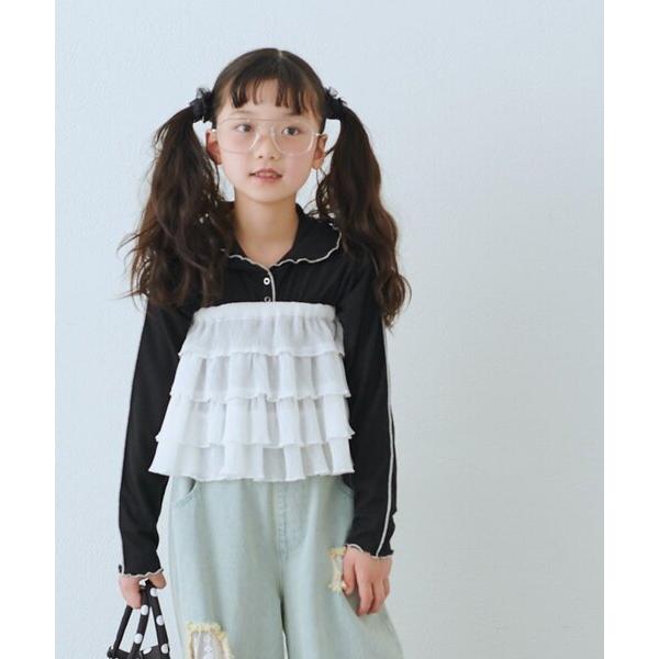 ZOZO問い合わせ番号:103395453ショップ:CIAOPANIC TYPY，チャオパニックティピーブランド:CIAOPANIC TYPY，チャオパニックティピー商品名:【KIDS】シアーワッフルフードロンTEE《ジュニアサイズあり》カ...