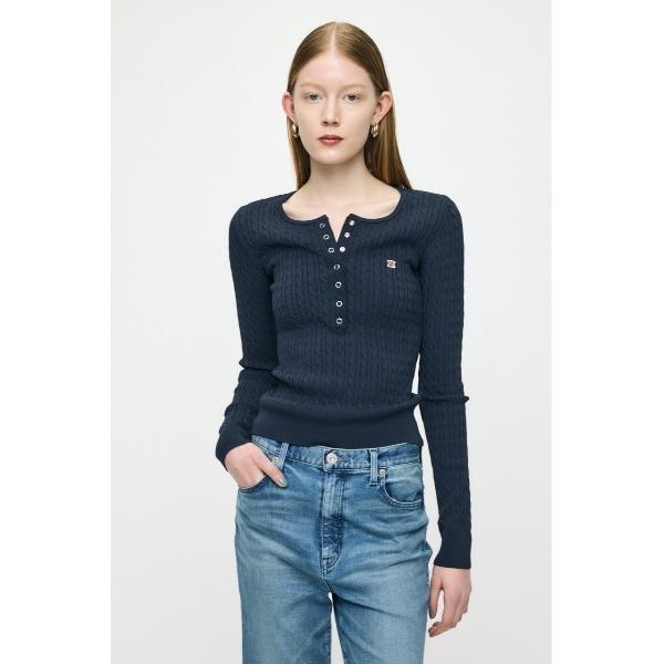 ZOZO問い合わせ番号:103396206ショップ:MOUSSY，マウジーブランド:MOUSSY，マウジー商品名:HENRY NECK CABLE ニットトップスカテゴリ:トップス>ニット/セーターブランド品番:010JS270-15...