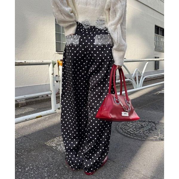 ZOZO問い合わせ番号:103396484ショップ:CIAOPANIC，チャオパニックブランド:CIAOPANIC，チャオパニック商品名:レースポケットドットサテンカーブパンツカテゴリ:パンツ>その他パンツブランド品番:CPZ1061...