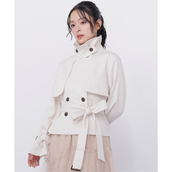 ZOZO問い合わせ番号:103397234ショップ:JILL by JILL STUART，ジル バイ ジル スチュアートブランド:JILL by JILL STUART，ジルバイジルスチュアート商品名:スタンドカラーショートトレンチコート...