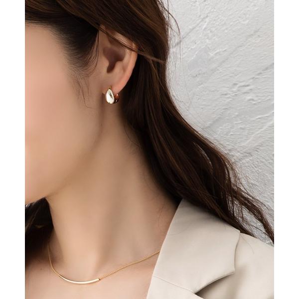 ※このアイテムは返品・交換対象外商品です。ZOZO問い合わせ番号:103398090ショップ:210nouve，トゥージュヌーブブランド:Cream dot.，クリームドット商品名:【金属アレルギー対応】キャッチレスのぷっくりドロップフープ...