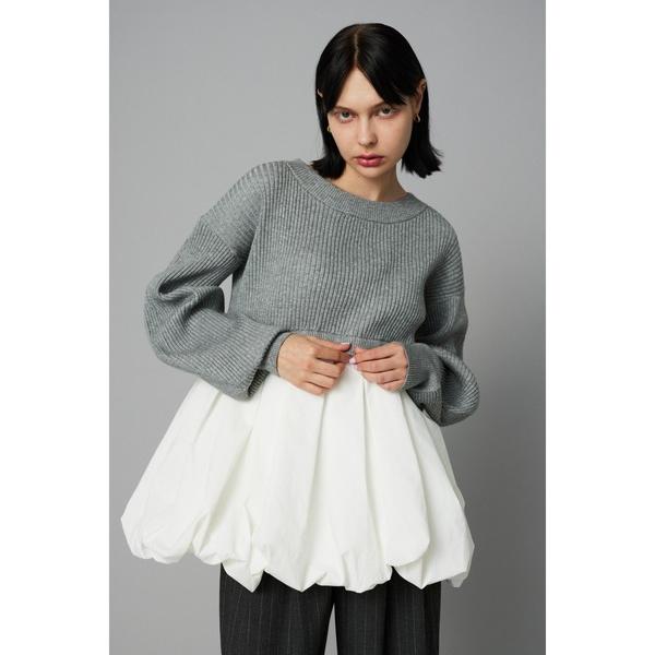 『タイムセール実施中』参考価格：16，500円発売時期：2024年10月コンディション：A（使用感なし）数回使用した程度で使用感が感じられないアイテム参考商品名：Tuck balloon knit tops　　タックバルーンニットトップス参...