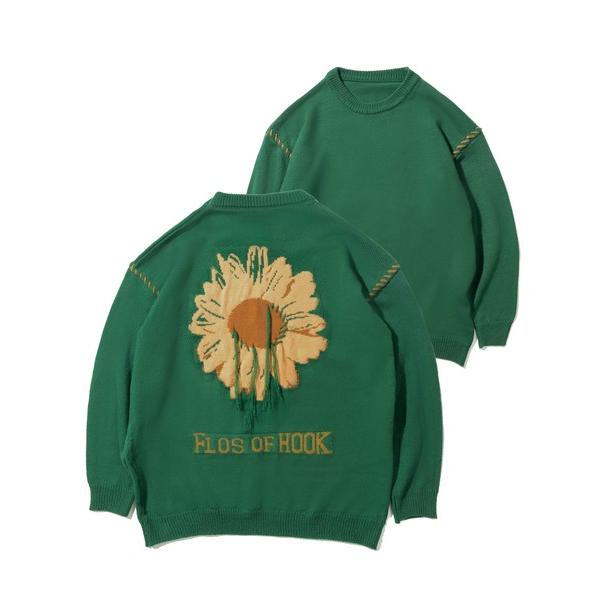 参考価格：5，929円発売時期：2022年12月コンディション：B（目立つ使用感なし）使用感が少ない、または気にならないアイテム全体的：色あせ参考商品名：HOOK -original- 個性派レイジーステッチフリンジ付きマーガレットニットプ...