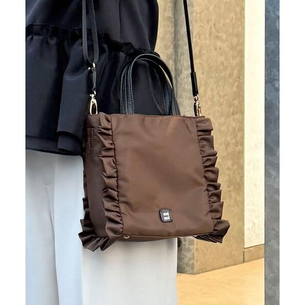 『タイムセール実施中』ZOZO問い合わせ番号:103407556ショップ:NOLLEY'S，ノーリーズブランド:NOLLEY'S，ノーリーズ商品名:【nolnol/ノルノル】ナイロンフリルミニトートバッグカテゴリ:バッグ>ショルダーバ...