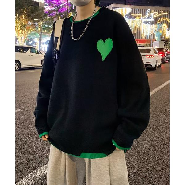 『タイムセール実施中』参考価格：5，060円発売時期：2023年08月コンディション：D（傷・汚れあり）傷や汚れがあるが使用には問題ないアイテム全体的：毛玉参考商品名：オーバーサイズ ハート シンクン アシンメトリー ロングスリーブ ニット...
