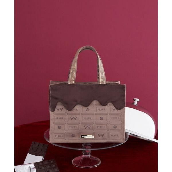 ZOZO問い合わせ番号:103433969ショップ:Maison de FLEUR，メゾン ド フルールブランド:Maison de FLEUR，メゾンドフルール商品名:FLEURチョコレートスクエアトートバッグカテゴリ:バッグ>トー...