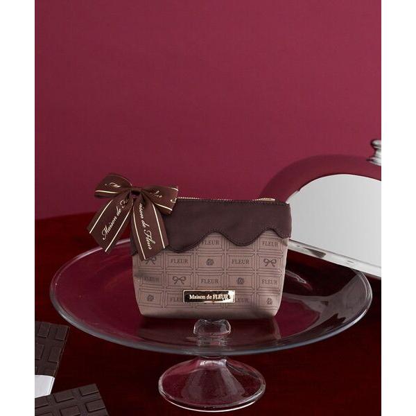 ZOZO問い合わせ番号:103433979ショップ:Maison de FLEUR，メゾン ド フルールブランド:Maison de FLEUR，メゾンドフルール商品名:FLEURチョコレートポーチカテゴリ:財布/小物>ポーチブランド...