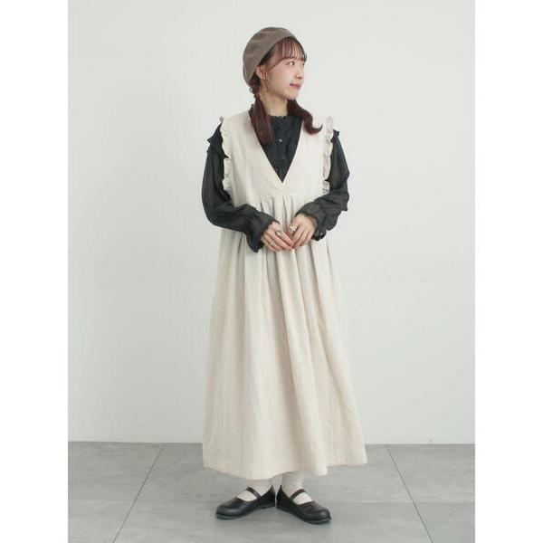 ZOZO問い合わせ番号:103434094ショップ:Samansa Mos2，サマンサ モスモスブランド:Samansa Mos2，サマンサ モスモス商品名:【Cross×Linen】肩フリル前後2WAYジャンパースカートカテゴリ:ワンピー...
