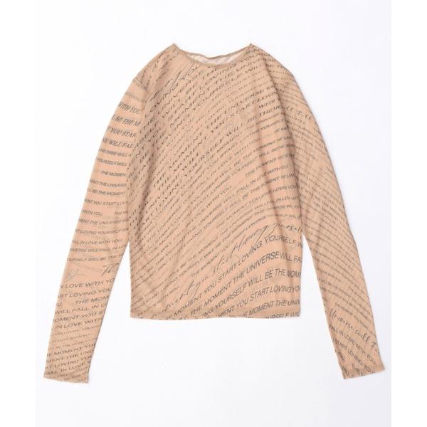 『セール実施中』参考価格：13，200円発売時期：2023年11月コンディション：A（使用感なし）数回使用した程度で使用感が感じられないアイテム参考商品名：Lettering Print Sheer Tops/レタリングプリントシアートップ...