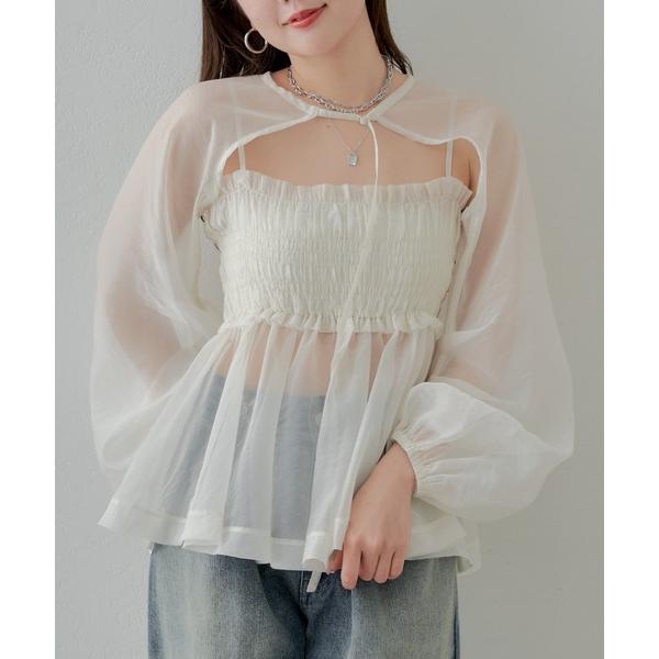 参考価格：8，800円発売時期：2024年02月コンディション：A（使用感なし）数回使用した程度で使用感が感じられないアイテム付属品：インナー参考商品名：【2024SS】ボレロペプラムキャミSET参考品番：CHZ1041204A0001【商...