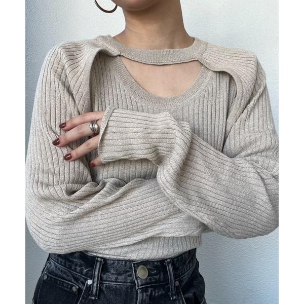 『タイムセール実施中』参考価格：6，600円発売時期：2024年09月コンディション：A（使用感なし）数回使用した程度で使用感が感じられないアイテム参考商品名：リブ編み付け袖+トップスSET参考品番：520HAI70-0791【商品に関する...