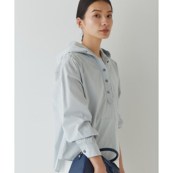 参考価格：19，800円発売時期：2023年02月コンディション：A（使用感なし）数回使用した程度で使用感が感じられないアイテム参考商品名：◆ストライプフーディプルオーバーブラウス参考品番：077-3110203【商品に関する注意事項】・こ...