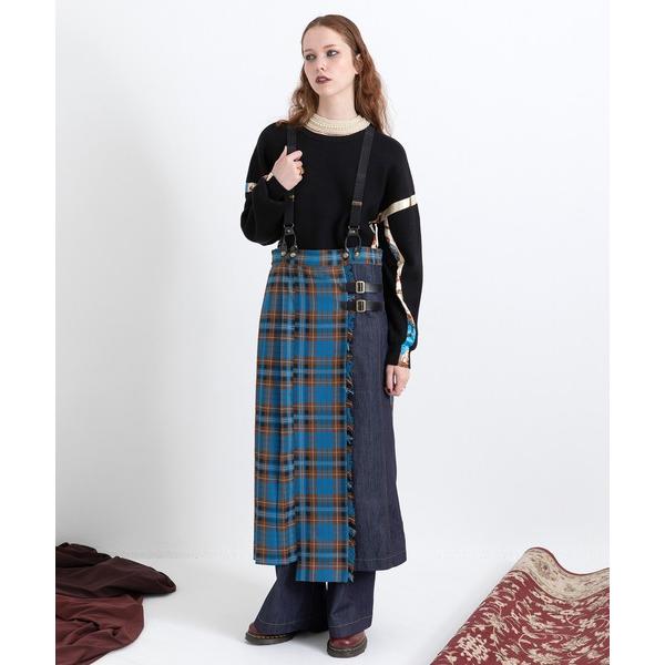 『セール実施中』参考価格：28，600円発売時期：2025年04月コンディション：C（やや使用感あり）使用感があり、やや気になる傷や汚れがあるアイテム全体的：保管上のにおいがします。参考商品名：チェックデニムコンビネーションサロペット参考品...