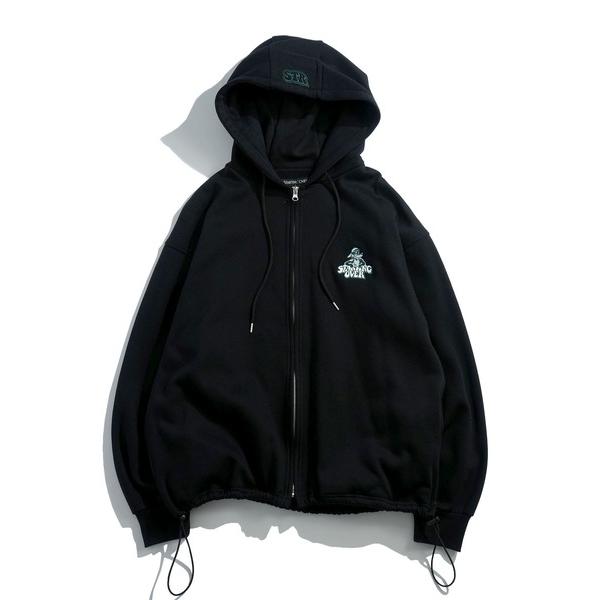 『セール実施中』参考価格：8，800円発売時期：2025年01月コンディション：D（傷・汚れあり）傷や汚れがあるが使用には問題ないアイテム全体的：毛玉参考商品名：embroidery print zip hoodie / 刺繍 プリント ジ...