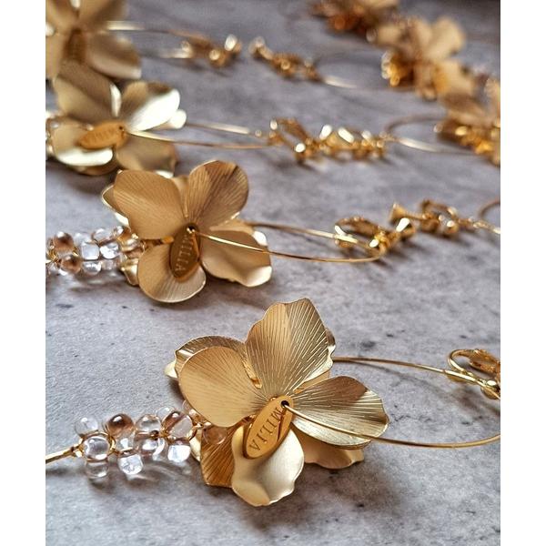 『セール実施中』参考価格：5，940円発売時期：2023年08月コンディション：A（使用感なし）数回使用した程度で使用感が感じられないアイテムその他：※消毒済みです。参考商品名：MILIA/morning dew フープイヤリング参考品番：...