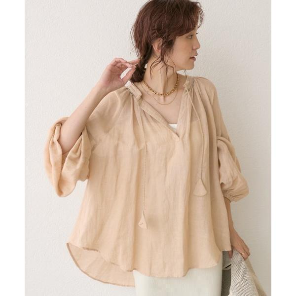 『タイムセール実施中』参考価格：18，700円発売時期：2024年05月コンディション：A（使用感なし）数回使用した程度で使用感が感じられないアイテム参考商品名：a Nice （ア ・ニース)/コットンリネンビーズ刺繍ブラウス参考品番：RD...