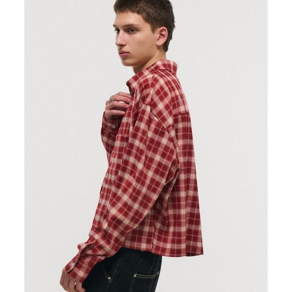 ZOZO問い合わせ番号:103506113ショップ:CONFIRM，コンファームブランド:ILL'S，イルズ商品名:SHORT-BODY LONG-SLEEVED CHECKED SHIRT / ショート丈長袖チェックシャツ ボックスシルエ...