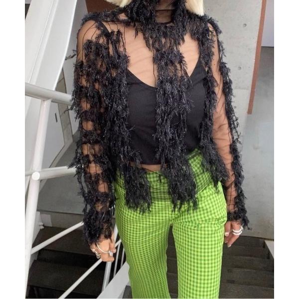 ZOZO問い合わせ番号:103507068ショップ:VIBGYOR，ヴィブジョーブランド:ENCLOSURE，エンクロージャー，VIBGYOR，ヴィブジョー商品名:【ENCLOSURE】Feather tulle topsカテゴリ:トップス...