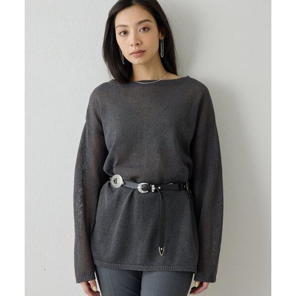 ZOZO問い合わせ番号:103507079ショップ:Whim Gazette，ウィムガゼットブランド:Whim Gazette，ウィムガゼット商品名:ボートネックペーパーヤーンプルオーバーカテゴリ:トップス>ニット/セーターブランド品...