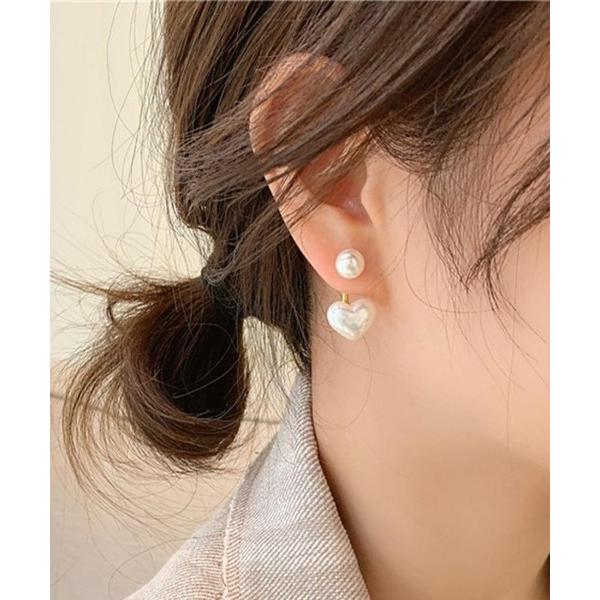 『タイムセール実施中』※このアイテムは返品・交換対象外商品です。ZOZO問い合わせ番号:103507114ショップ:Ada.，エイダブランド:Forcement，フォースメント商品名:付けるだけでレディなパール×クリアハートピアスカテゴリ:...