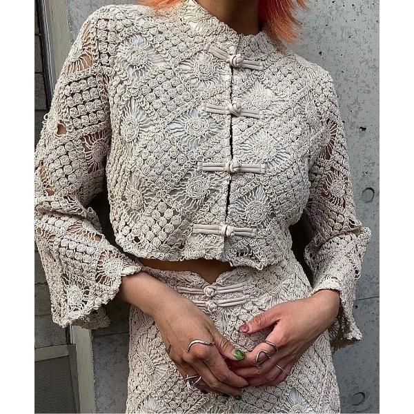 ZOZO問い合わせ番号:103507115ショップ:VIBGYOR，ヴィブジョーブランド:ENCLOSURE，エンクロージャー，VIBGYOR，ヴィブジョー商品名:【ENCLOSURE】Crochet china topsカテゴリ:トップス...