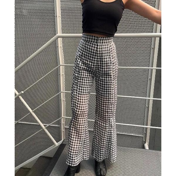 ZOZO問い合わせ番号:103507279ショップ:VIBGYOR，ヴィブジョーブランド:ENCLOSURE，エンクロージャー，VIBGYOR，ヴィブジョー商品名:【ENCLOSURE】Side pleats check wide pant...