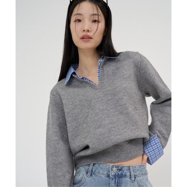 『タイムセール実施中』ZOZO問い合わせ番号:103507334ショップ:Avenue，アヴェニューブランド:NUJOH，ヌゾ商品名:Check Point Knit / チェックポイントニットカテゴリ:トップス>ニット/セーターブラ...