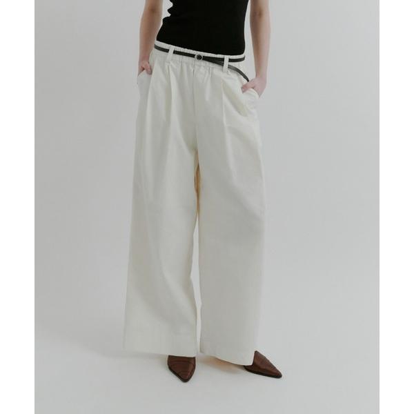 ZOZO問い合わせ番号:103507496ショップ:MIESROHE，ミースロエブランド:MIESROHE，ミースロエ商品名:【洗える・撥水】ベルト付き撥水タックパンツカテゴリ:パンツ>その他パンツブランド品番:MWFP261073素...