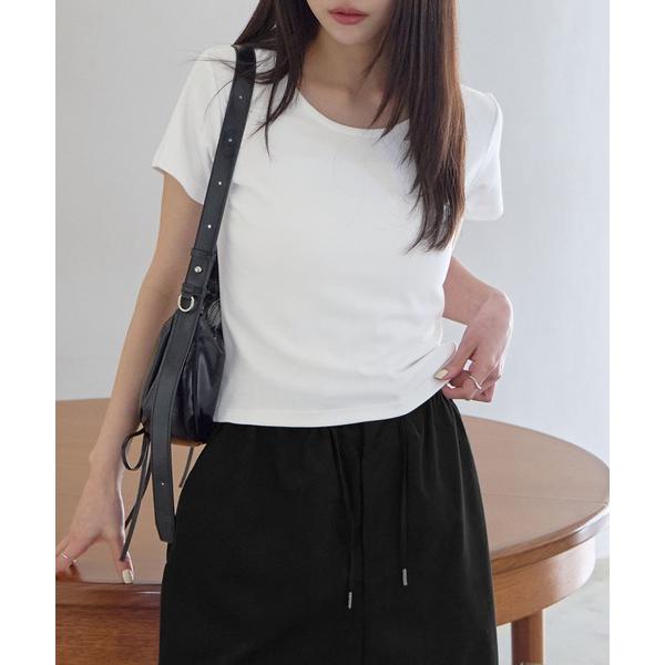 ZOZO問い合わせ番号:103508770ショップ:GeeRA，ジーラブランド:CHAN ME，チャンミ商品名:ラウンドネックコンパクト半袖Tシャツカテゴリ:トップス>Tシャツ/カットソーブランド品番:274403素材:レーヨン92%...
