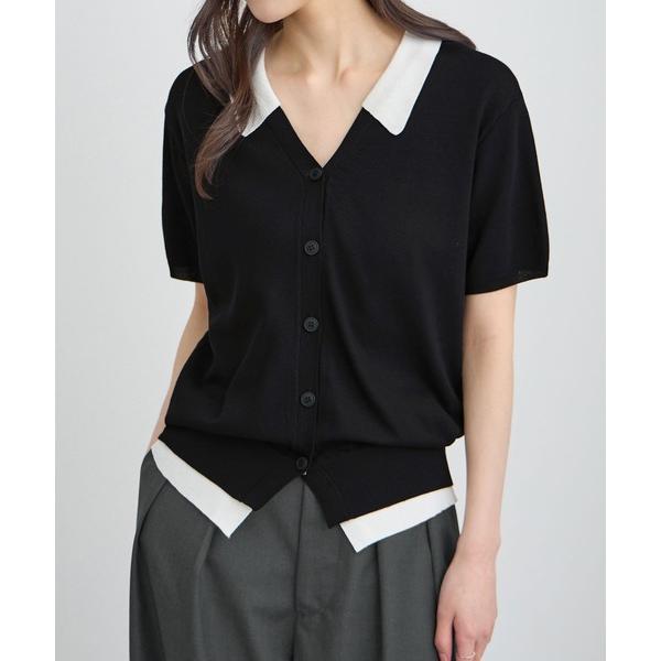 ZOZO問い合わせ番号:103508796ショップ:GeeRA，ジーラブランド:CHAN ME，チャンミ商品名:配色衿デザインニットカテゴリ:トップス>ニット/セーターブランド品番:274417素材:レーヨン81%， ナイロン19%原...