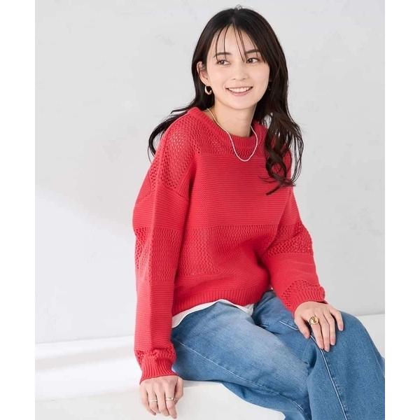 『タイムセール実施中』ZOZO問い合わせ番号:103544816ショップ:a.v.v，アー・ヴェ・ヴェブランド:a.v.v，アーヴェヴェ商品名:メッシュボーダーニットカテゴリ:トップス>ニット/セーターブランド品番:K2FED-050...