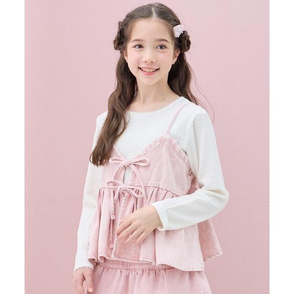 『タイムセール実施中』ZOZO問い合わせ番号:103545423ショップ:cross marche，クロスマルシェブランド:Amourire girl，アムリールガール，cross marche，クロスマルシェ商品名:デニムフリルリボンビス...