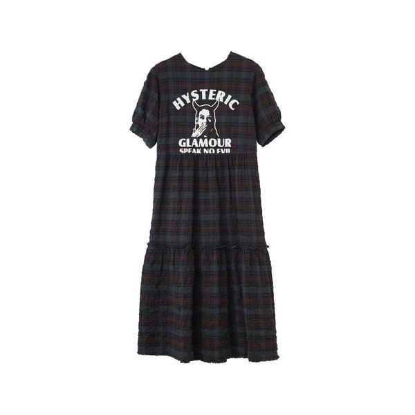 ZOZO問い合わせ番号:103545599ショップ:HYSTERIC GLAMOUR，ヒステリックグラマーブランド:HYSTERIC GLAMOUR，ヒステリックグラマー商品名:SPEAK NO EVIL チェックティアードワンピースカテゴ...